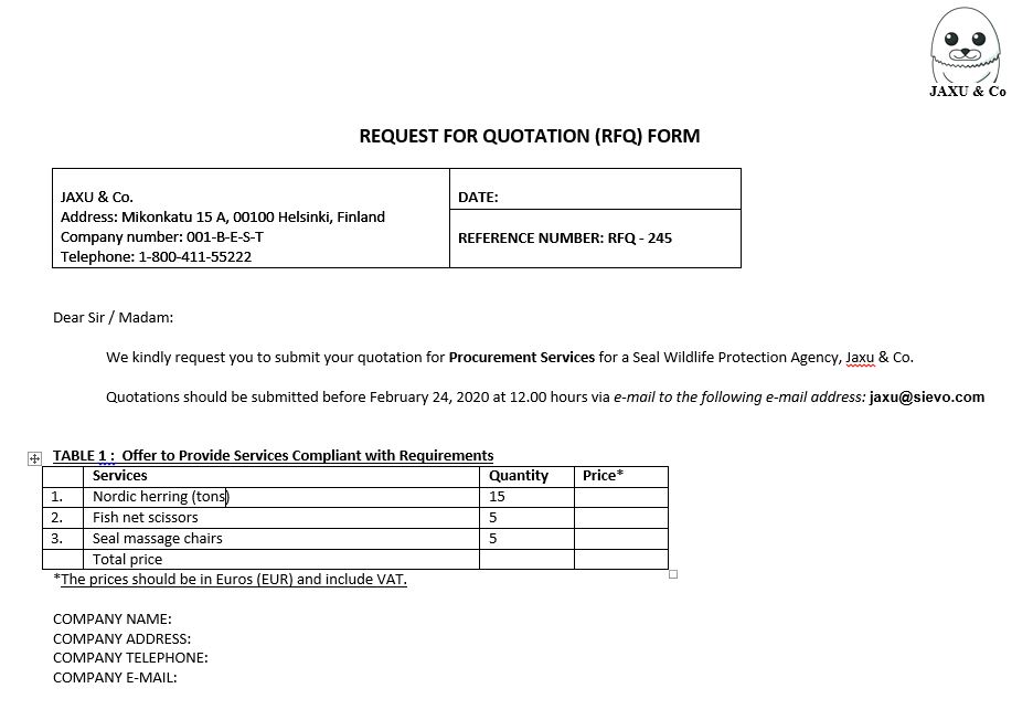 The Simple Request for Quotation (RFQ) Process for Procurement